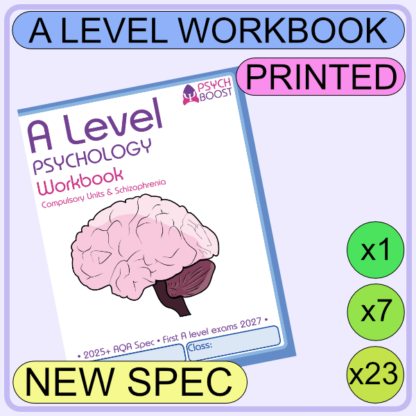 A-LEVEL Psychology Workbook 2027 (for aqa spec) – Psych Boost