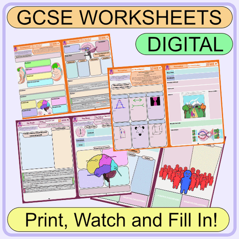 GCSE Digital Worksheets – Psych Boost